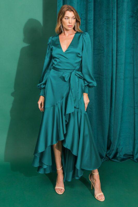 DIANNA GREEN DRESS AQUA – Maya By Letty